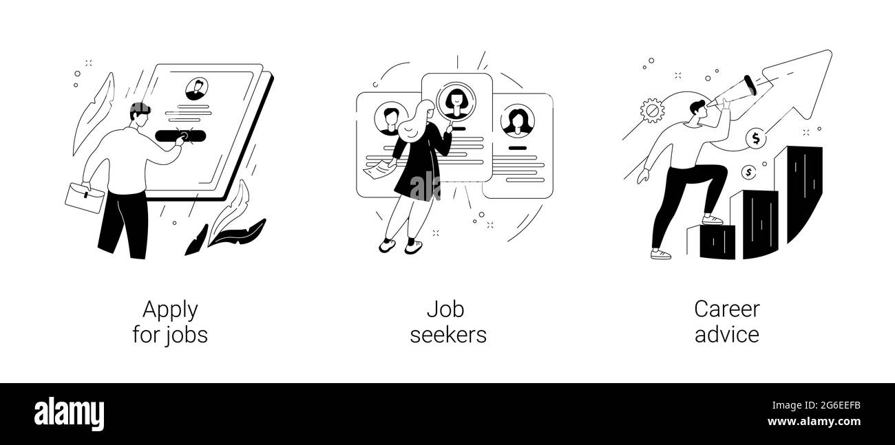 HR service abstract concept vector illustrations Stock Vector Image ...