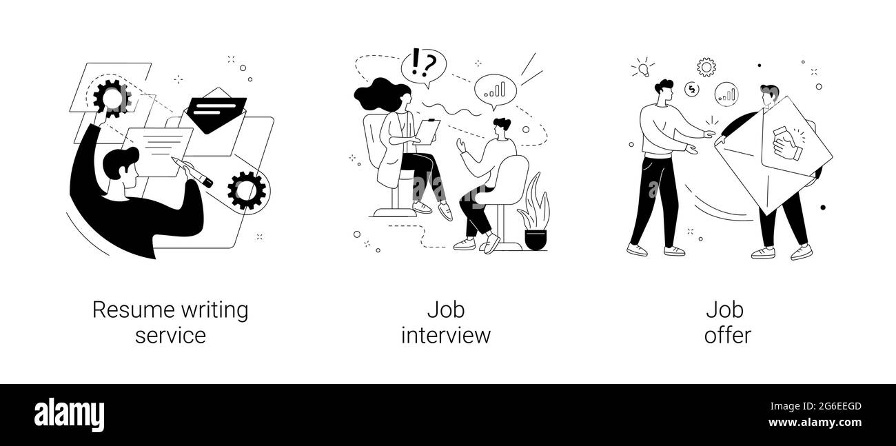 Employment process abstract concept vector illustrations Stock Vector ...