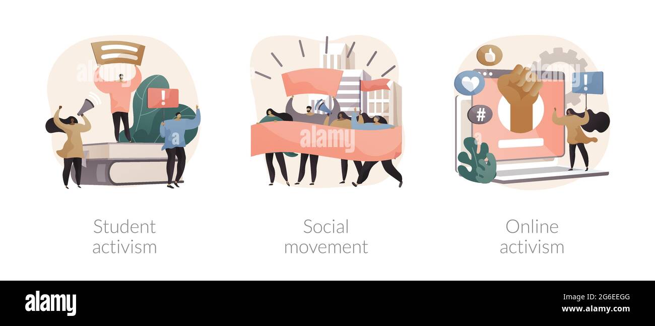 Political and social change abstract concept vector illustrations Stock ...