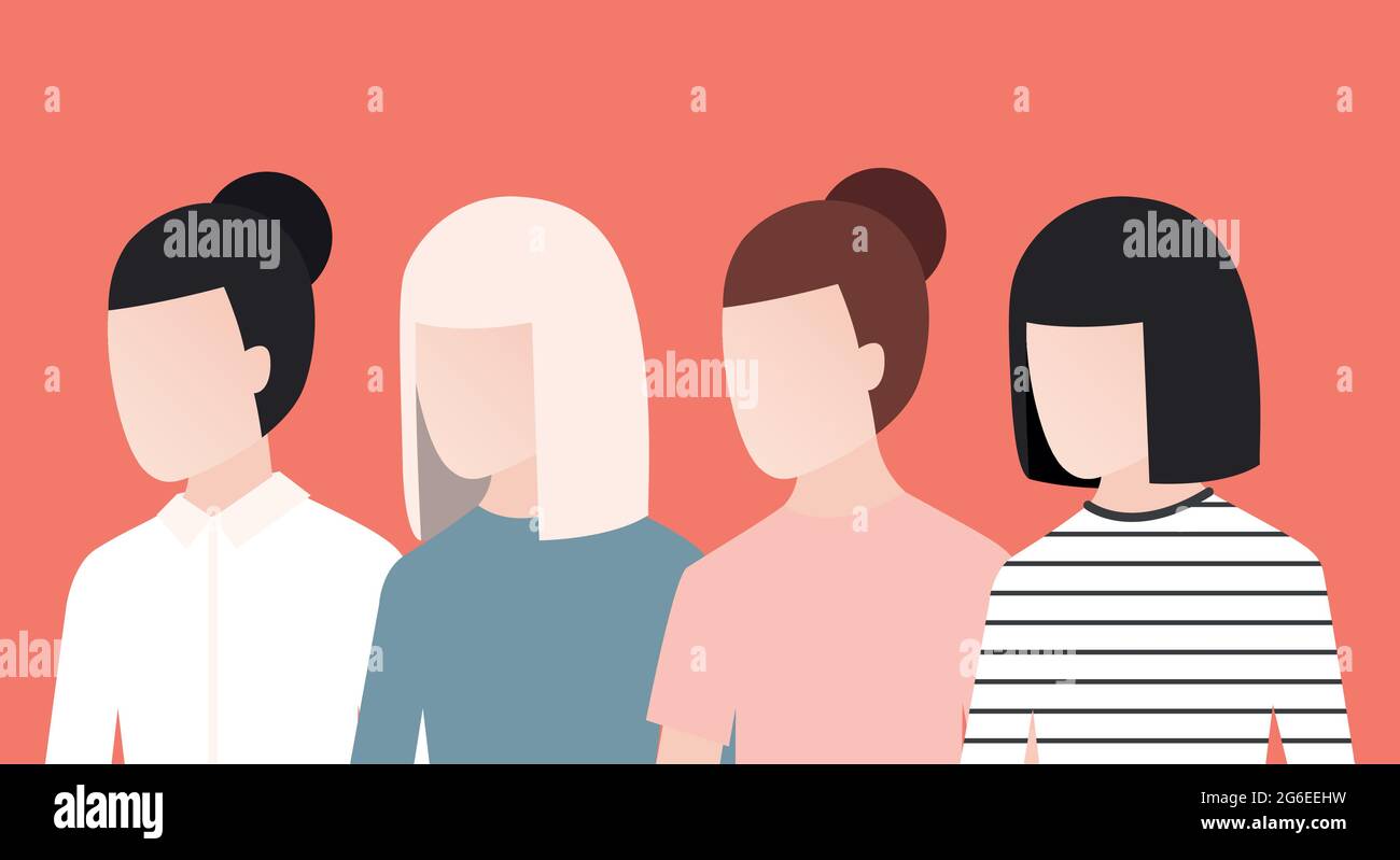 Group of people Vector illustration in flat design Group of diverse ...