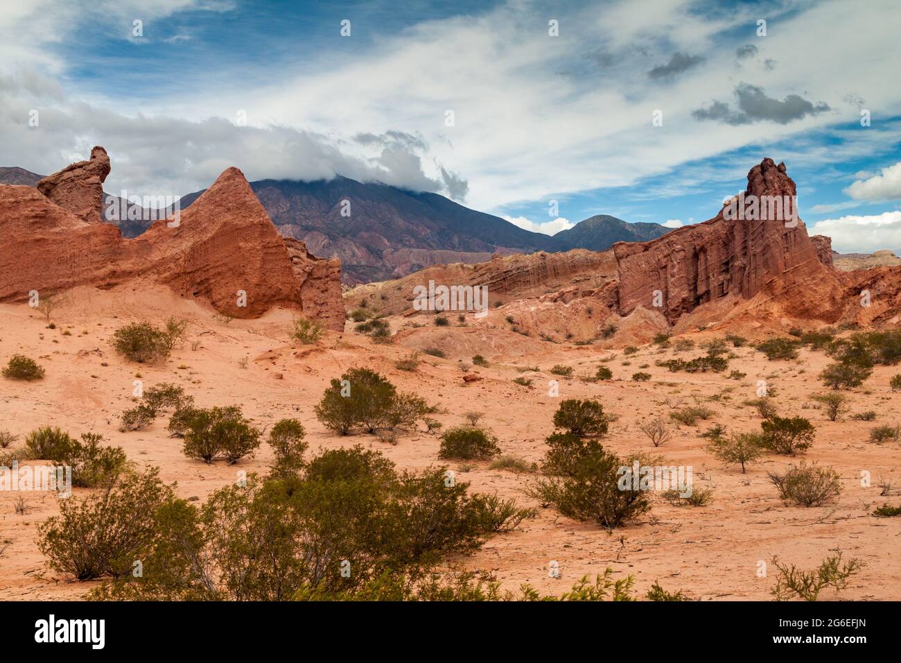 Rock formations in Quebrada de Cafayate valley, Argentina Stock Photo ...