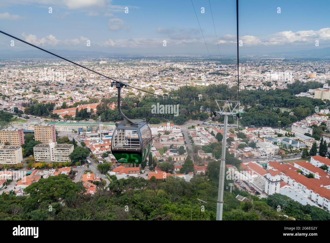 Aerial view of Salta from Teleferico (cable car), Argentina Stock Photo ...