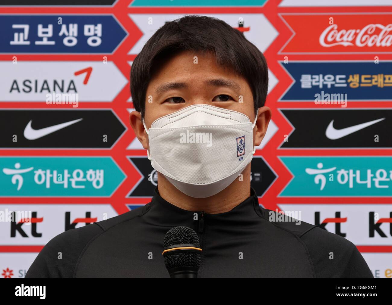 06th July, 2021. Olympic football team training Kwon Chang-hoon, a ...