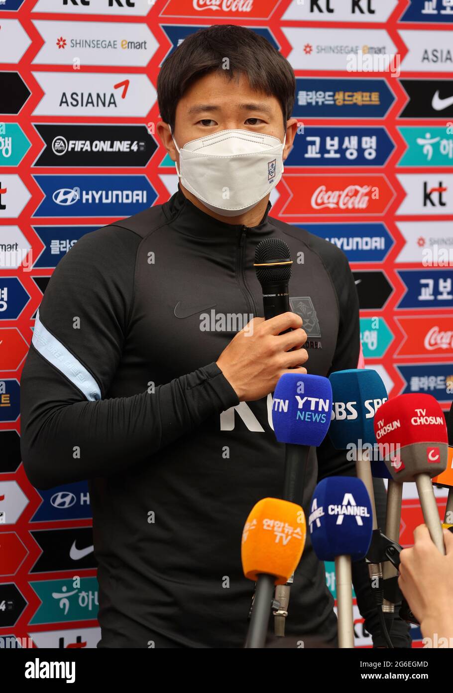 06th July, 2021. Olympic football team training Kwon Chang-hoon, a ...
