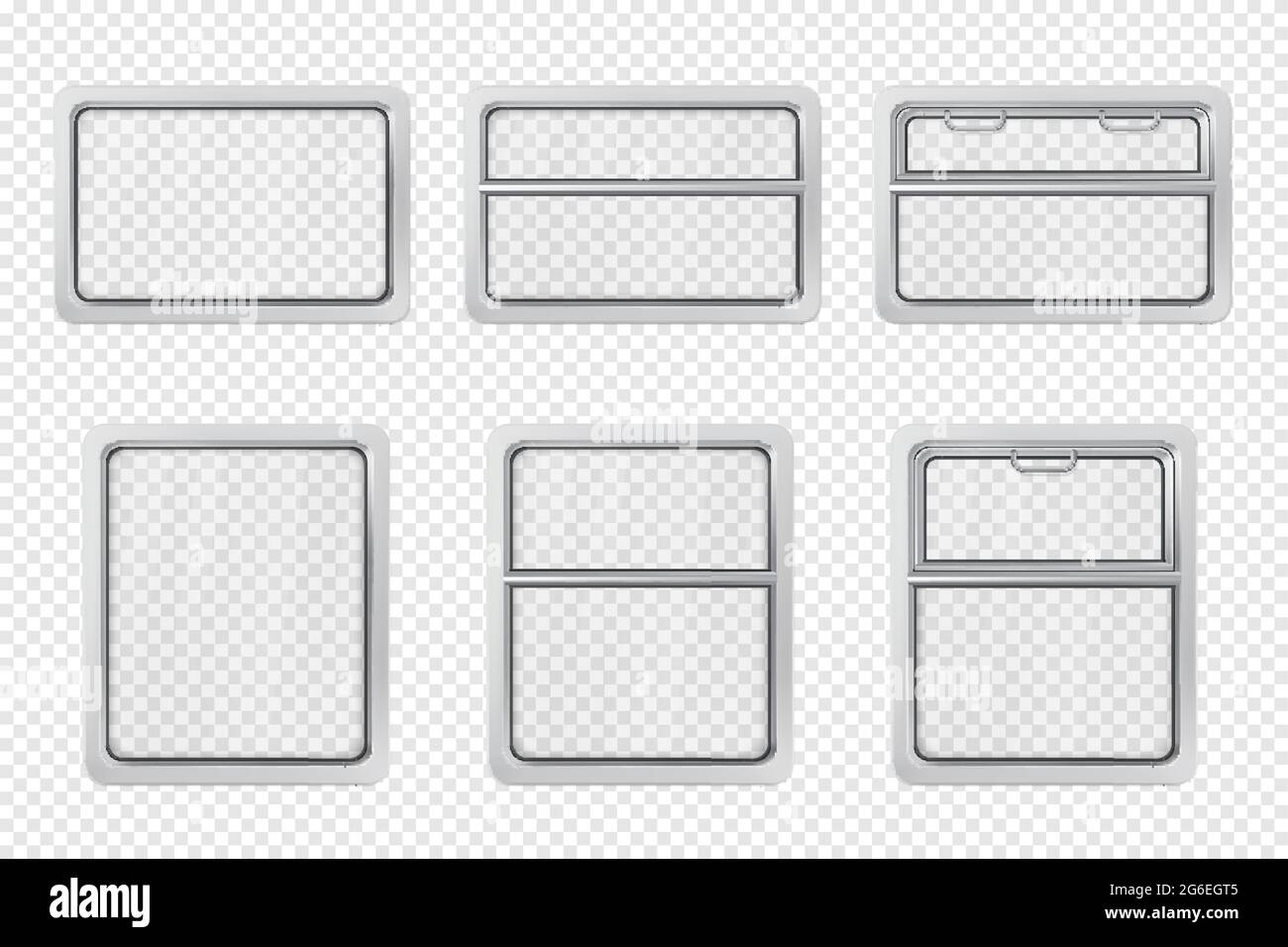 Train interior windows on transparent background. Realistic vector ...