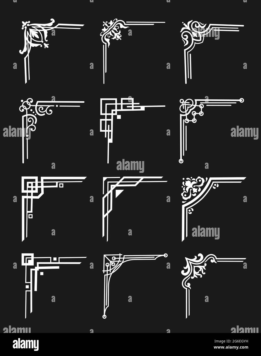 Art Deco Corner Border