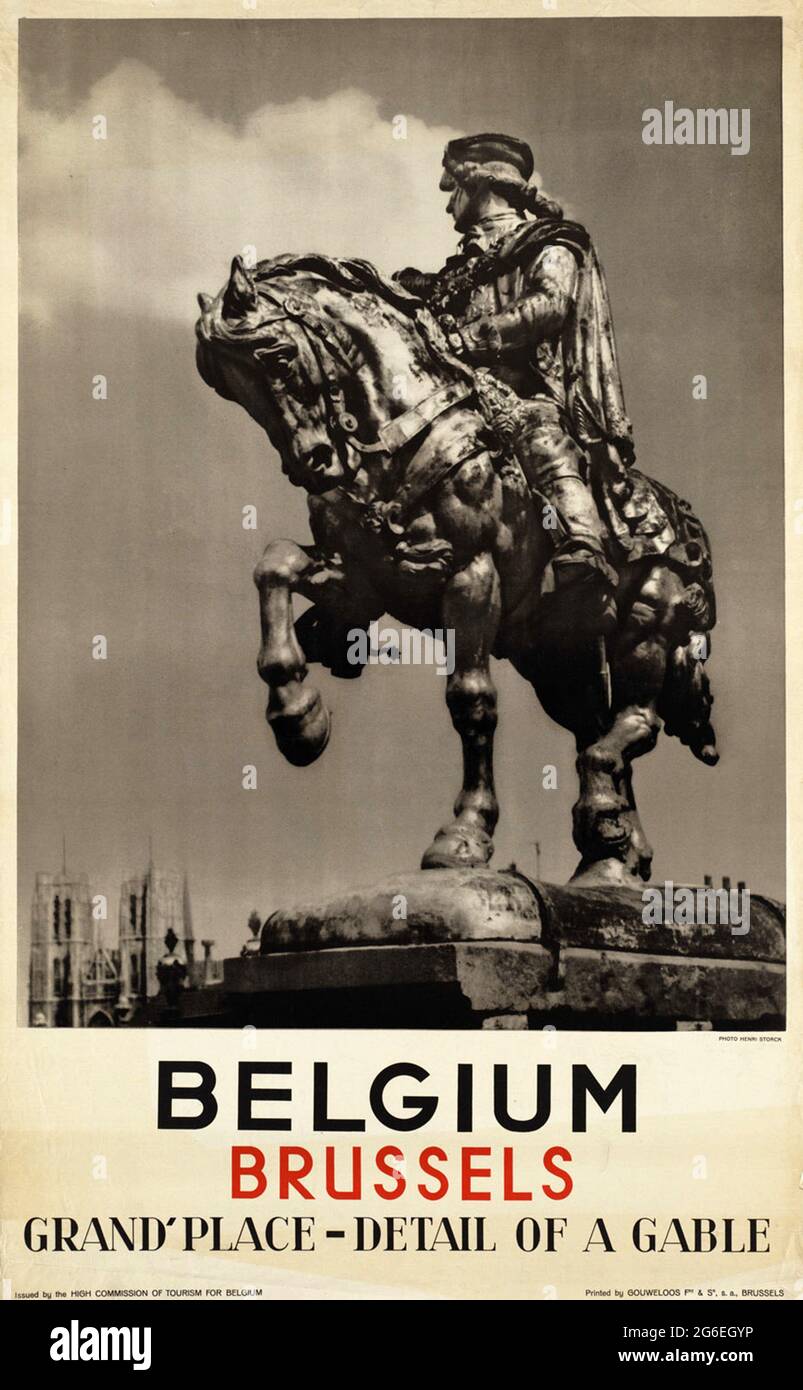 Belgian vintage poster hi-res stock photography and images - Alamy