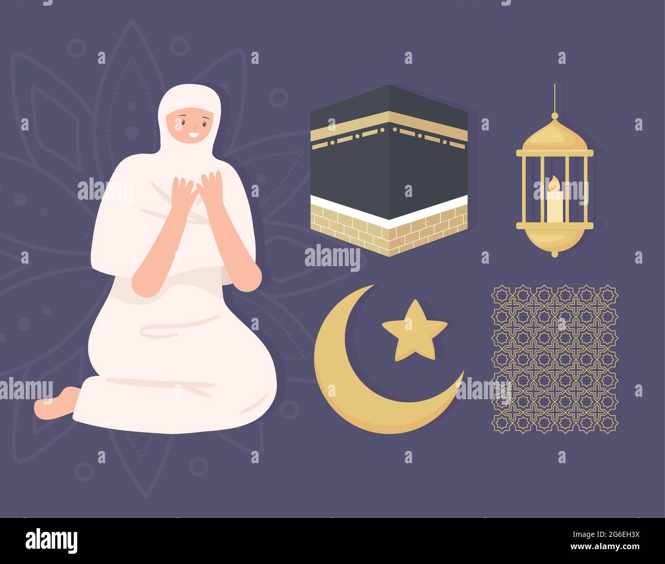 muslim woman icons set Stock Vector Image & Art - Alamy