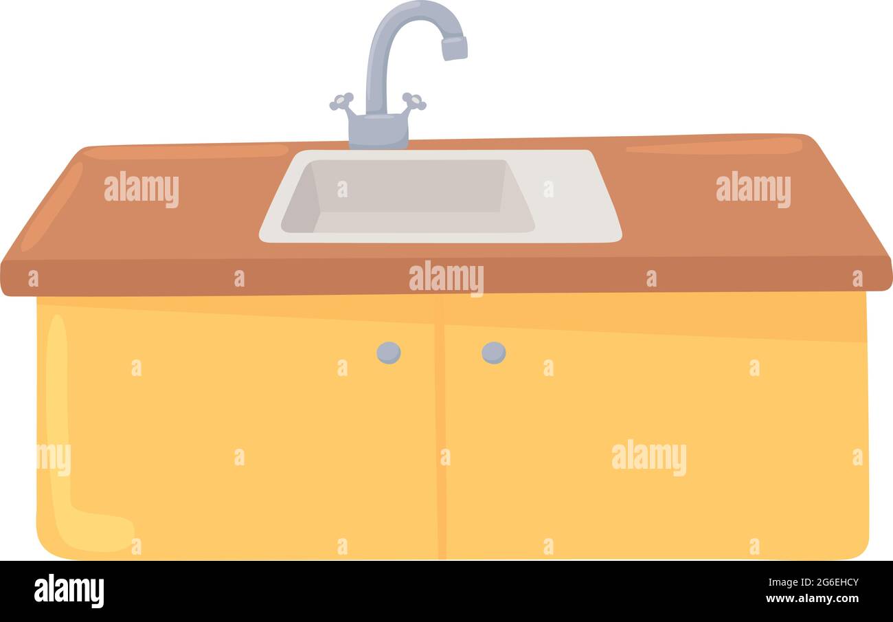 Kitchen Sink Counter Clipart