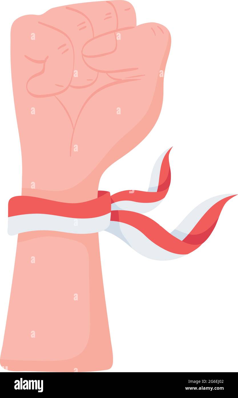 hand with indonesian flag Stock Vector Image & Art - Alamy