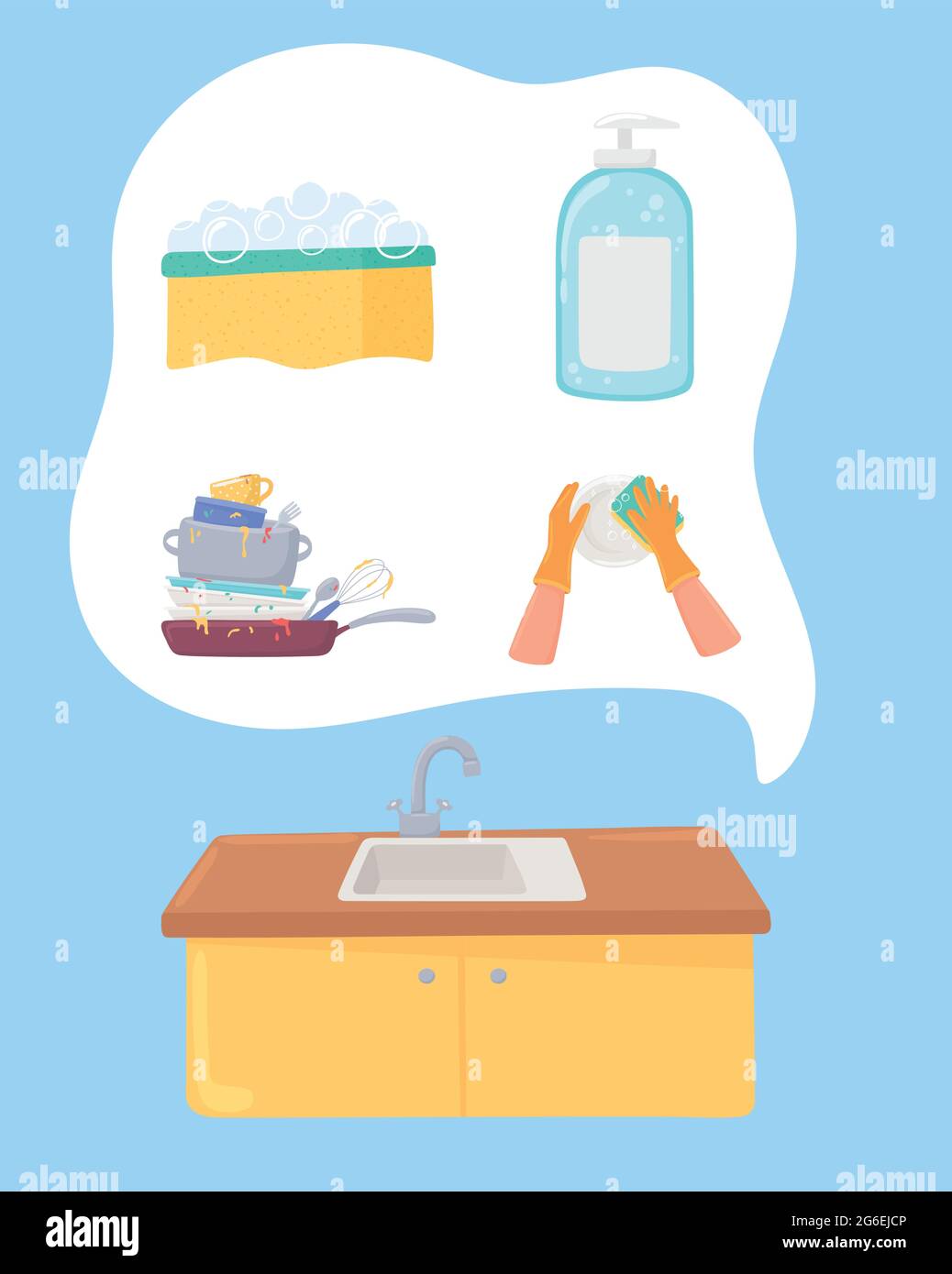 Washing counter Stock Vector Images - Alamy