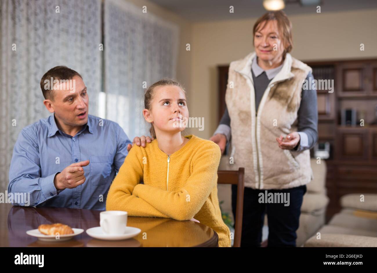 Man older woman daughter girl hi-res stock photography and images - Alamy