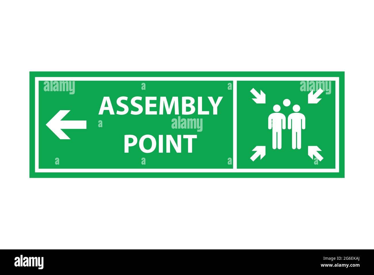 Fire assembly point sign, gathering point signboard, emergency ...