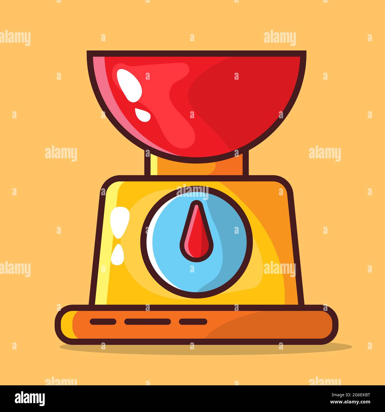 analog food scale vector illustration in flat style Stock Vector Image ...