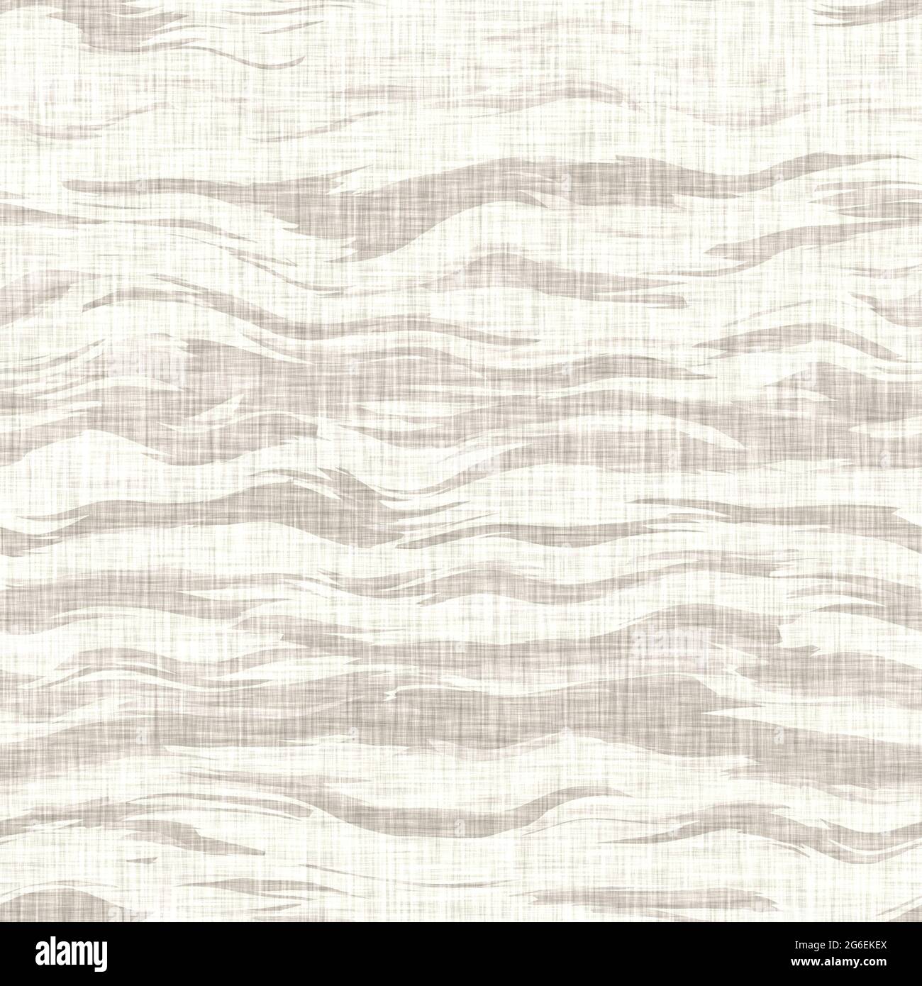Linen texture background with wavy broken stripe. Organic irregular ...