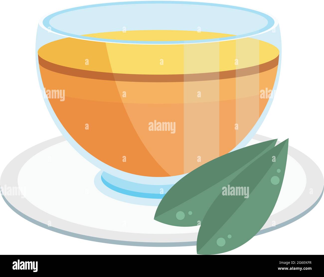 Aromatic tea in glass Stock Vector Images - Alamy