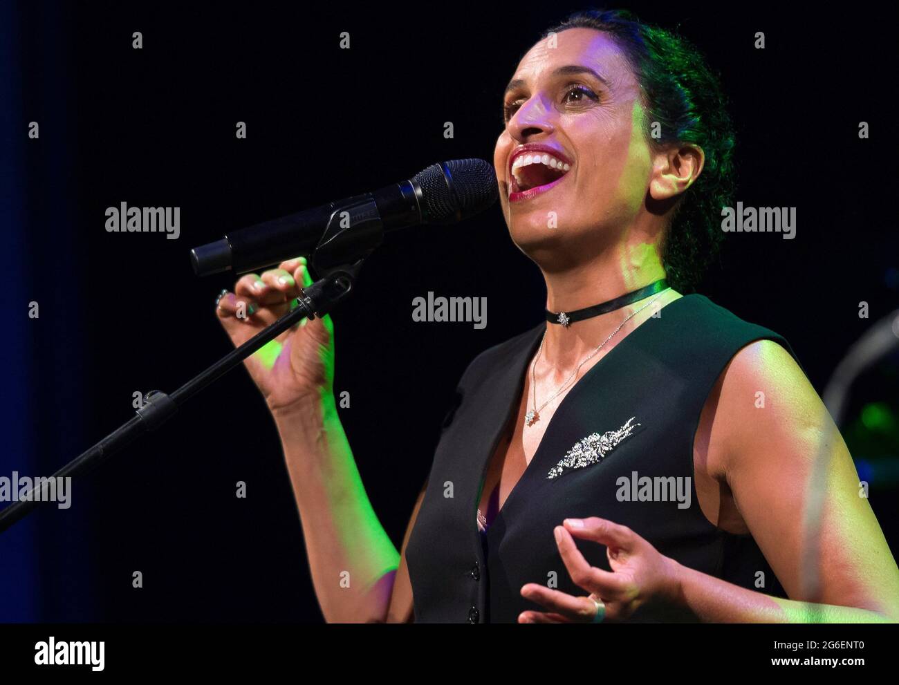 Malaga, Spain. 05th July, 2021. Israeli singer Achinoam Nini ...