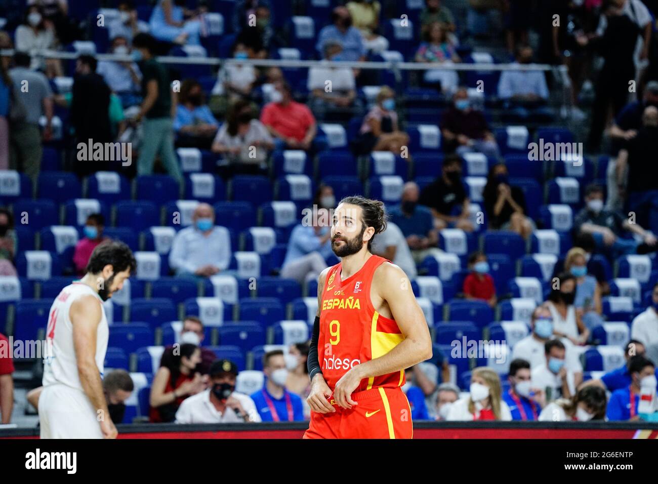 Madrid, Spain. 05th July, 2021. Ricky Rubio of Spain seen in action ...