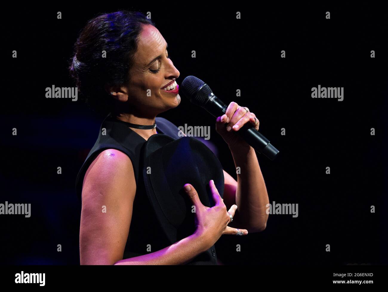Malaga, Spain. 05th July, 2021. Israeli singer Achinoam Nini ...