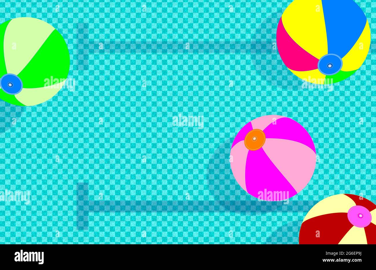 Set of INFLATABLE BALLS, beach and pool, floats. Refreshing banner ...