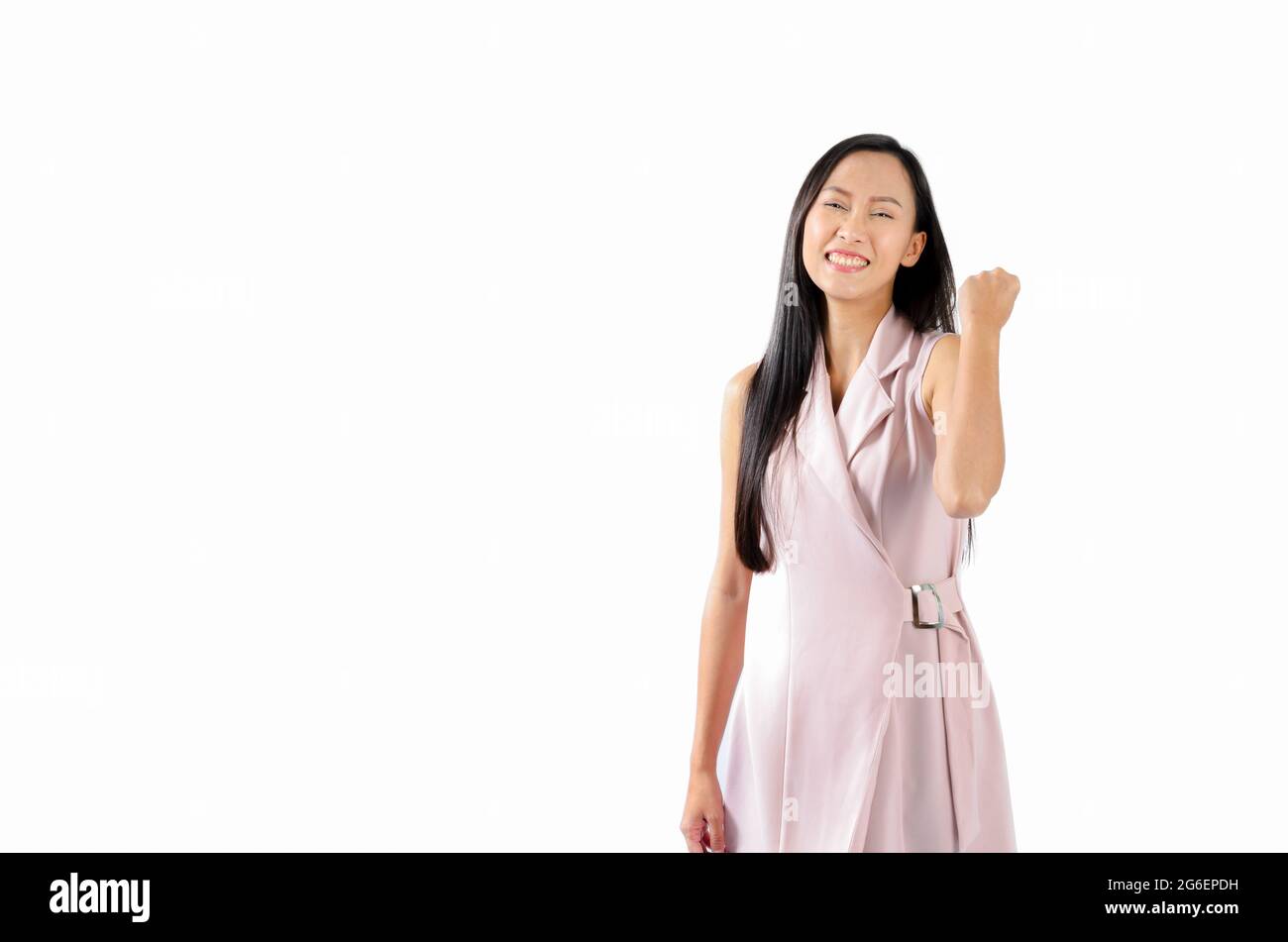 Portrait photo of asian woman with happy expression face and smile ...