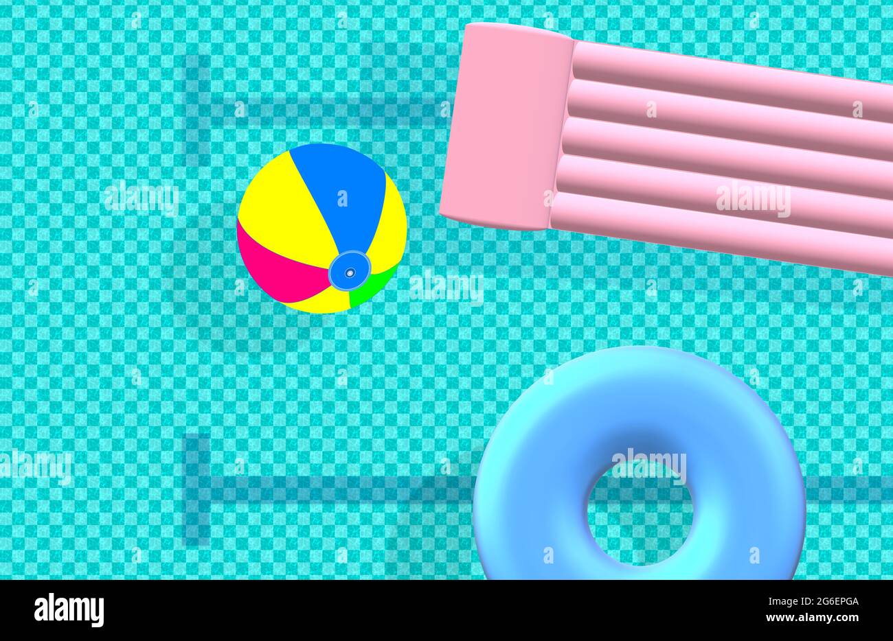 SUMMER atmosphere. Classic Round shaft Float and mixed INFLATABLES ...