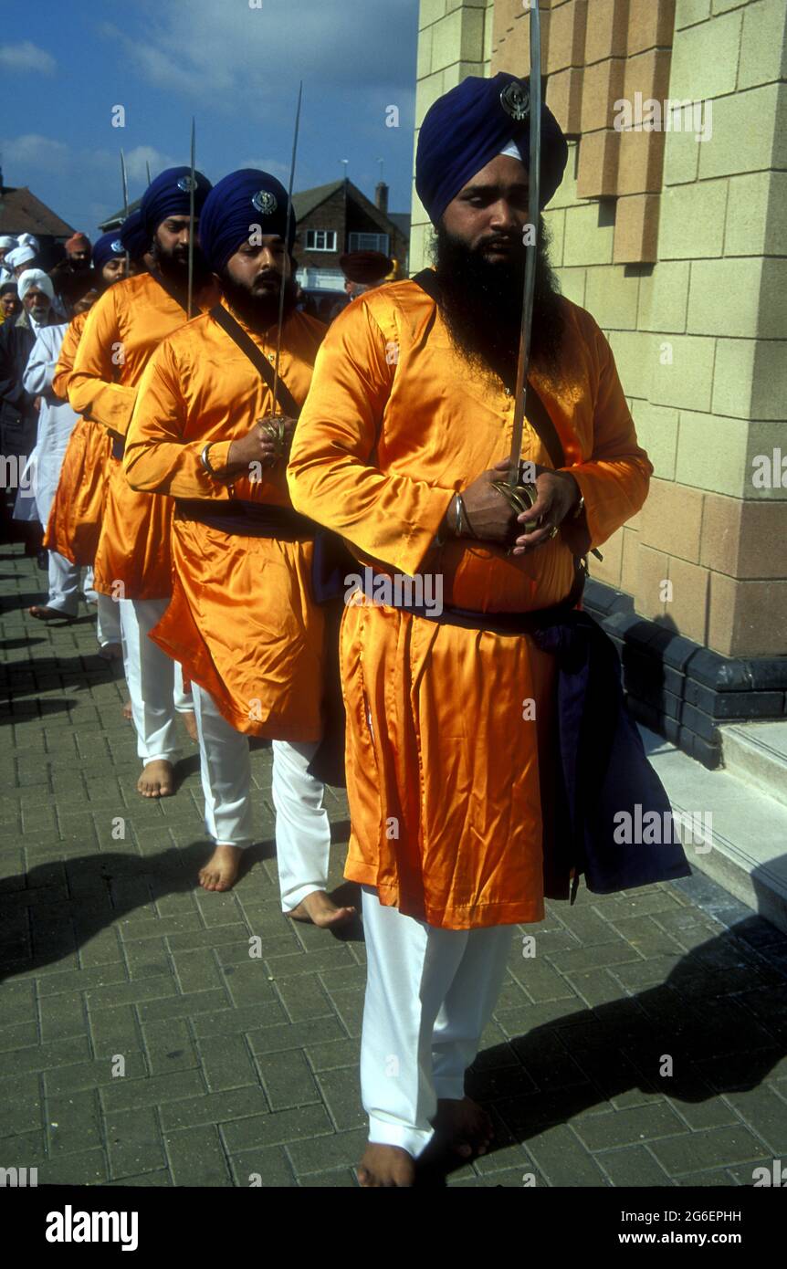 The Panj Pyare or Five Holy Ones, Khalsa celebrations, London Stock ...
