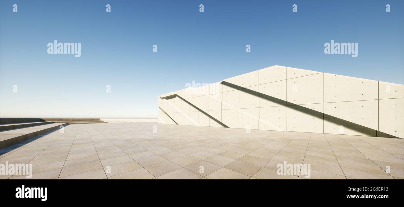 Colorful abstract background: geometric building of cement. (Car ...