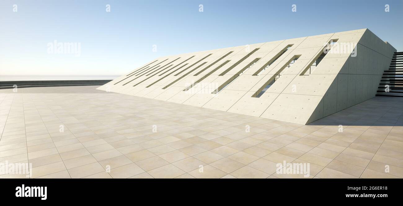 Colorful abstract background: geometric building of cement. (Car ...