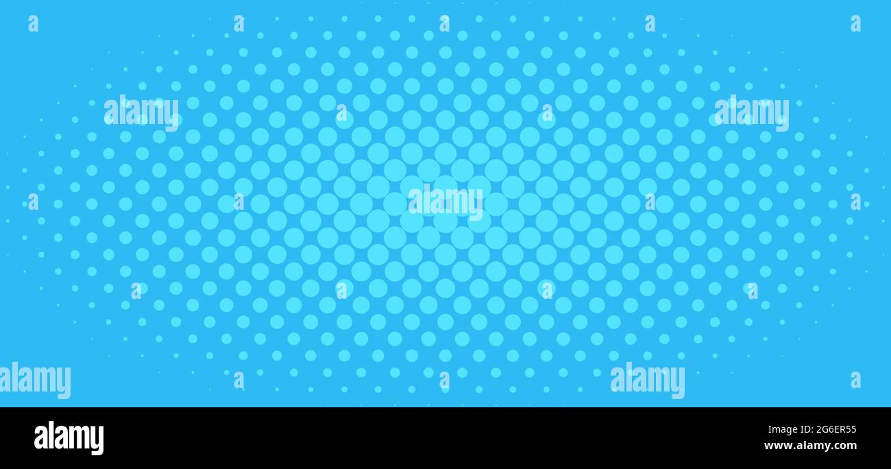 Halftone background pattern in comic style with dots. Blue wallpaper ...