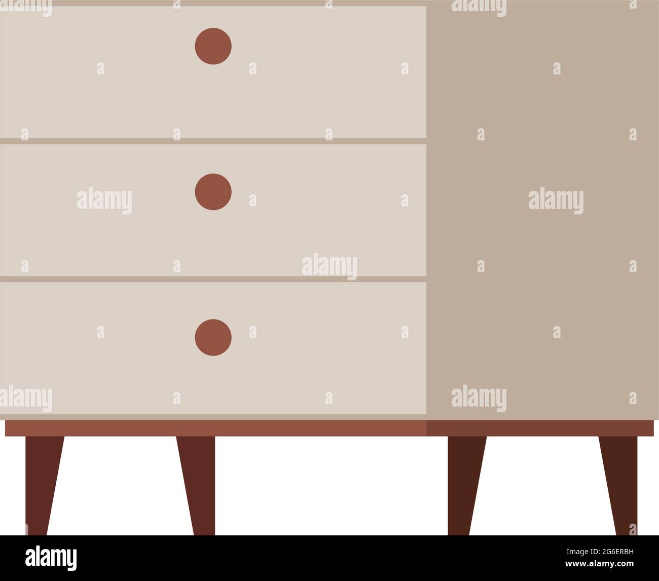 Bedside chest of drawers Stock Vector Images - Alamy