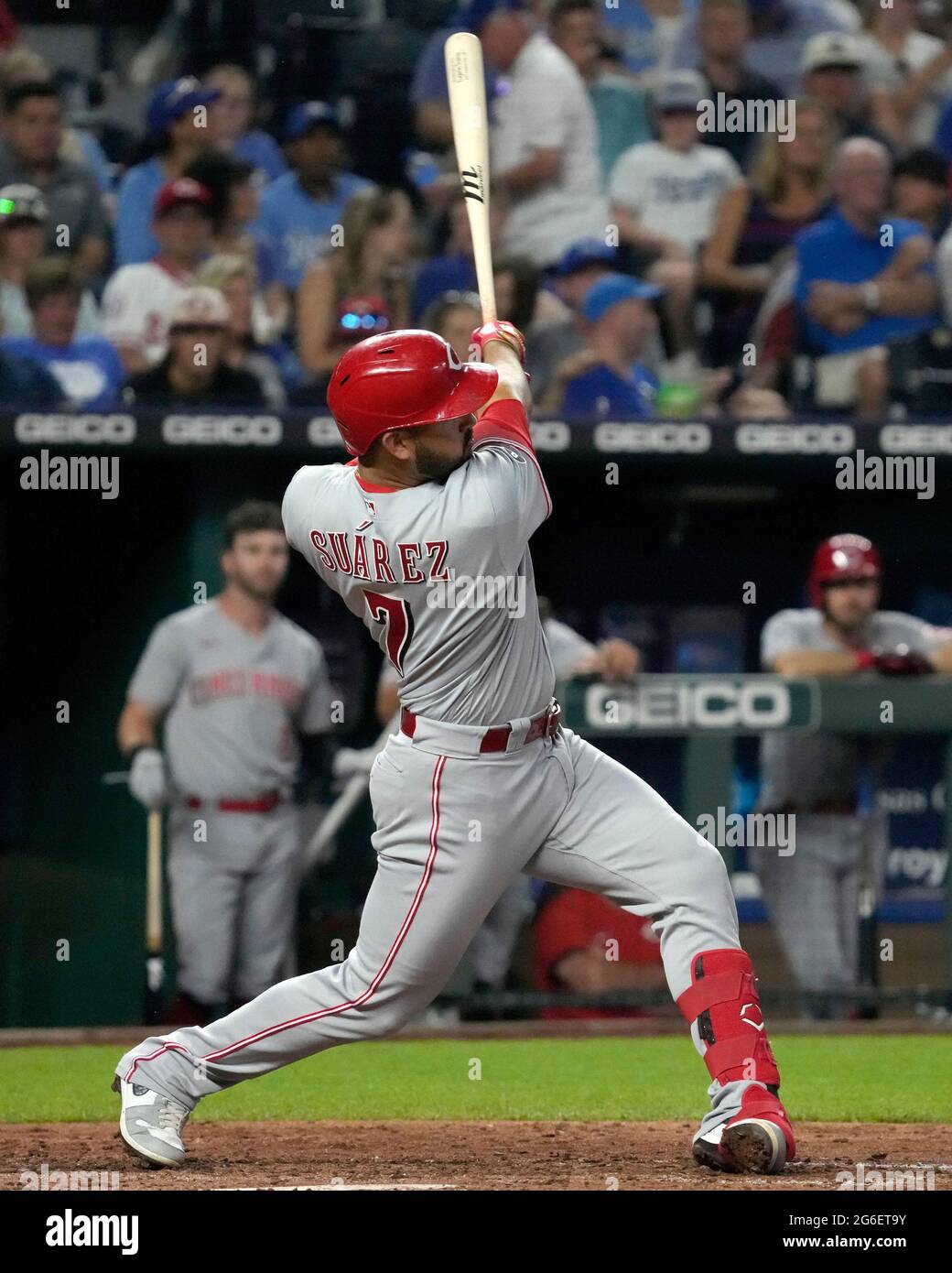 Kansas City, MO, USA. 05th July, 2021. Cincinnati Reds Eugenio Suarez ...