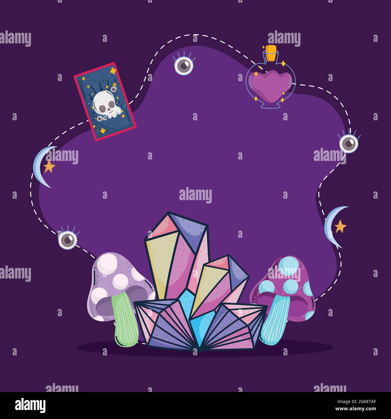 Magic minerals occult Stock Vector Images - Alamy