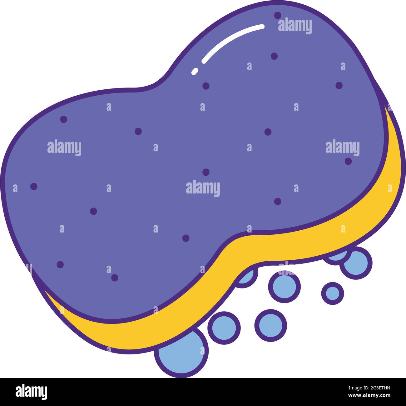 Foam sponge washing dishes Stock Vector Images - Alamy