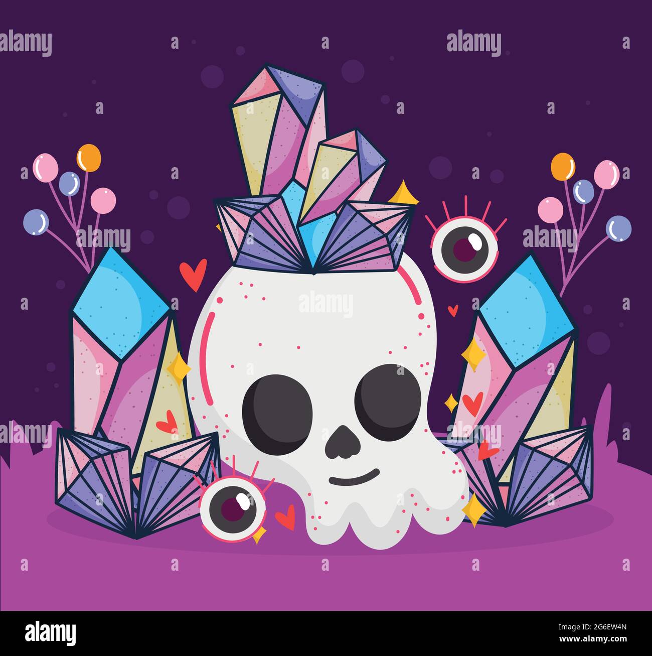 skull quartz magical Stock Vector Image & Art - Alamy
