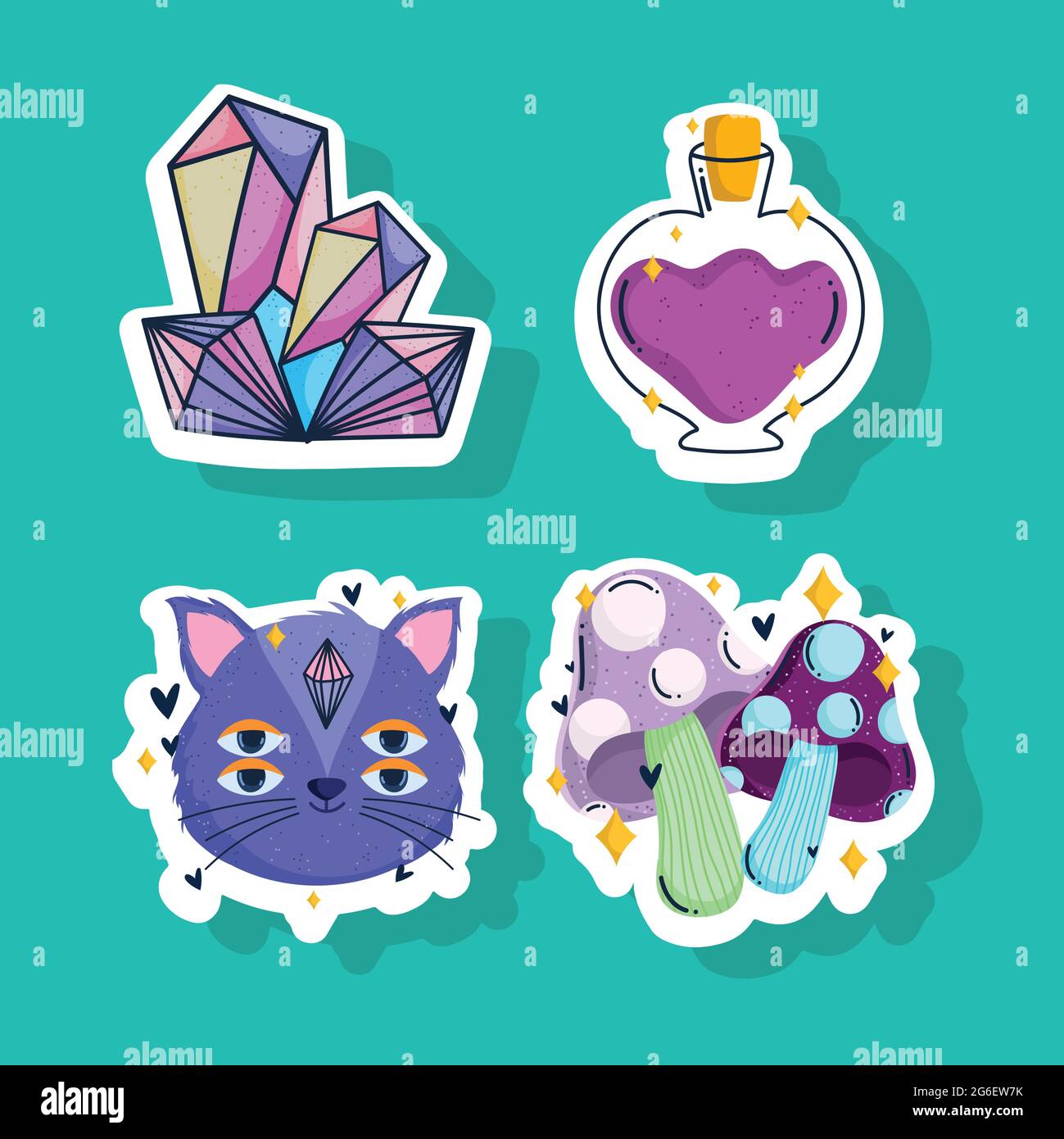 set magic icons Stock Vector Image & Art - Alamy