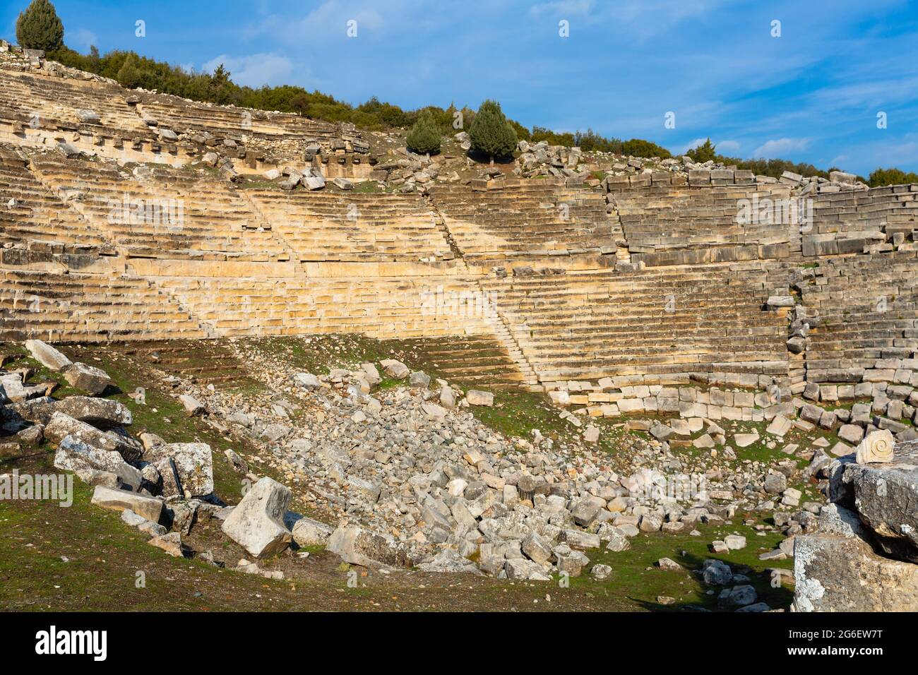 Ruined antique theater at archaeological site of Kibyra, Turkey Stock ...