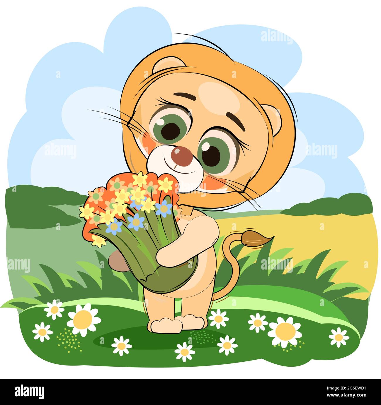 Cub of a lion Stock Vector Images - Alamy