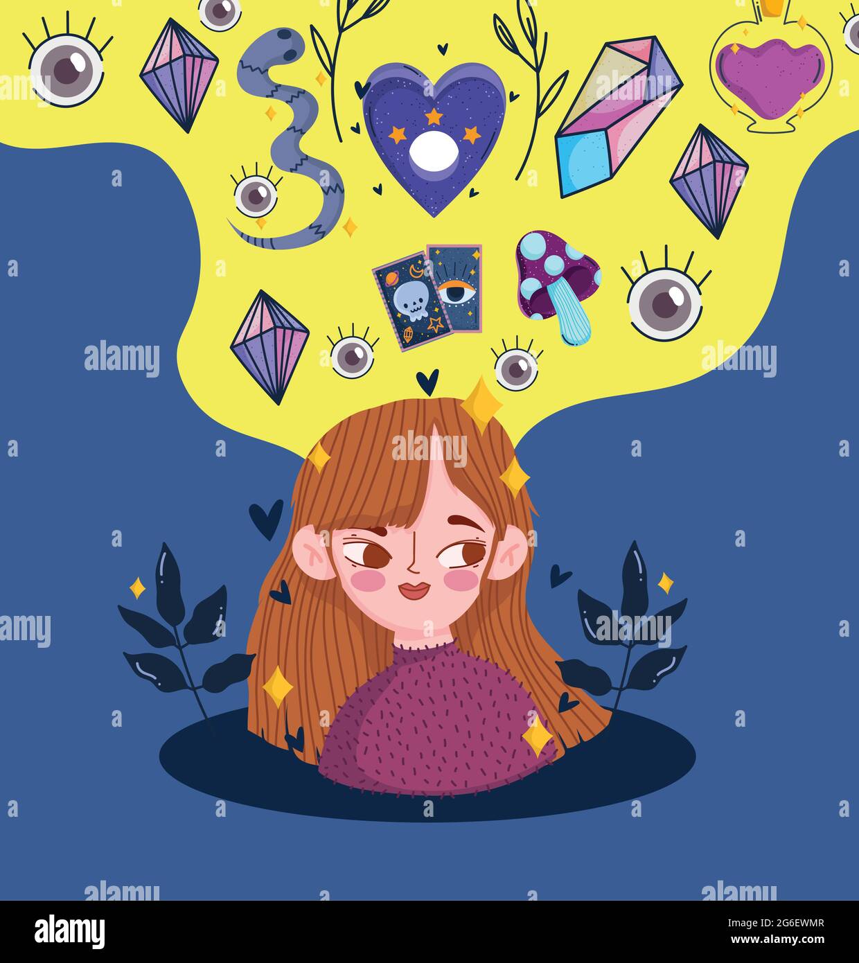girl with bubble magic Stock Vector Image & Art - Alamy