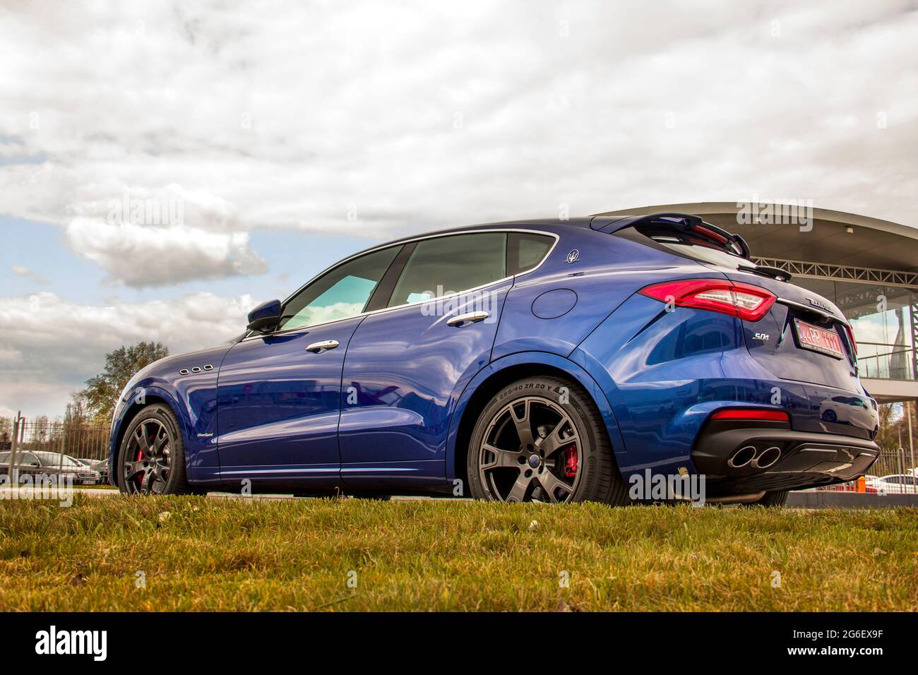 Kiev, Ukraine - April 21, 2020: A luxury Maserati Levante car parked in ...