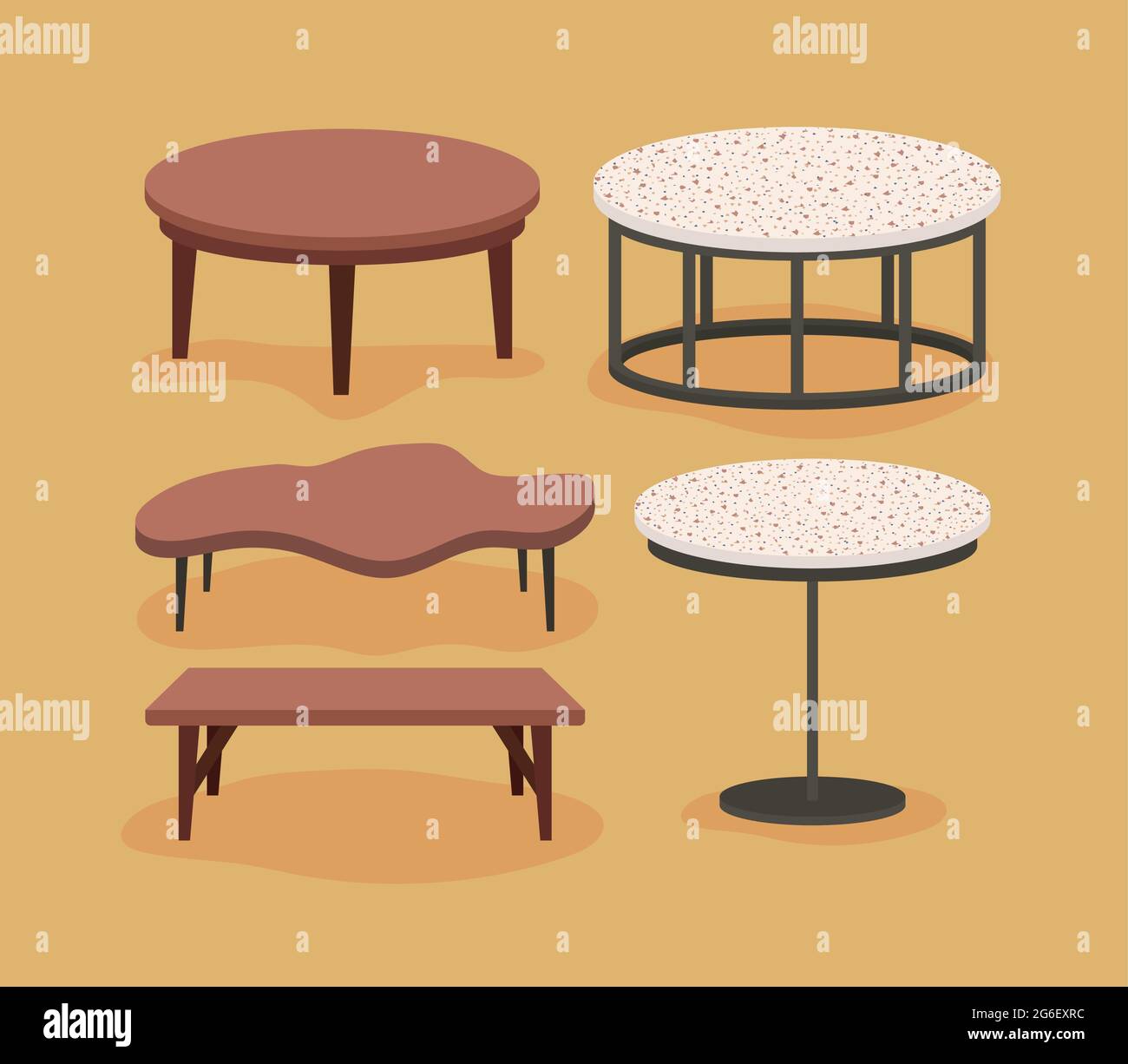 five room tables Stock Vector Image & Art - Alamy