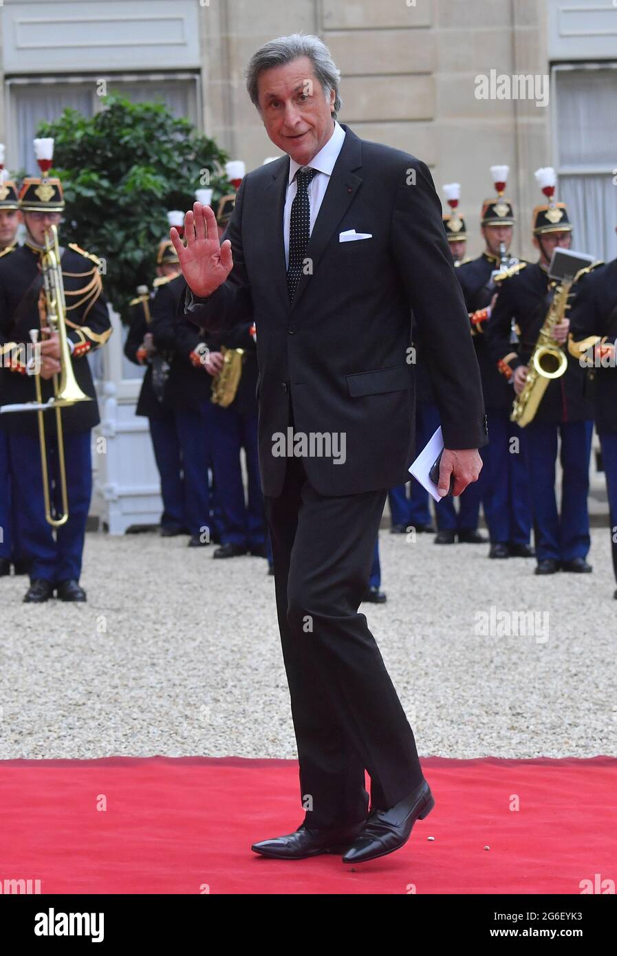 Arles Mayor Patrick de Carolis arriving for a state dinner with the ...