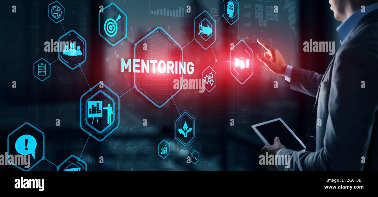 Mentoring Motivation Coaching Career Business Technology concept Stock ...