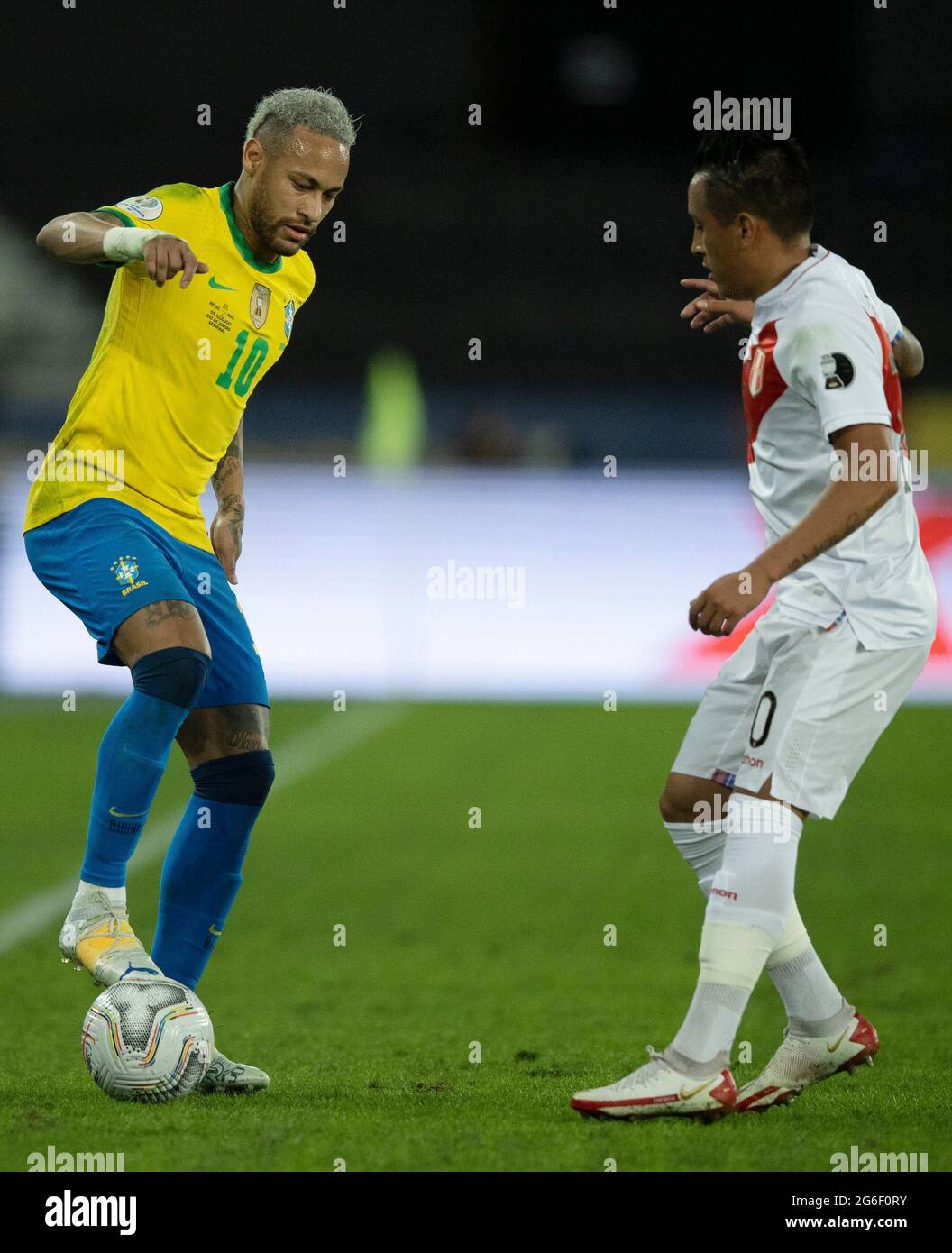 Rio de Janeiro, Brazil. 5th July 2021; Nilton Santos Stadium, Rio de Janeiro, Brazil; Copa ...