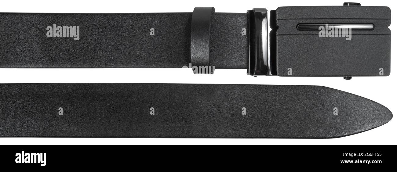End parts of belt with automatic Buckle isolated on white background ...