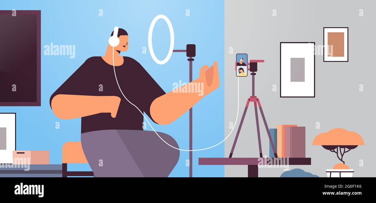 Broadcaster portrait Stock Vector Images - Alamy