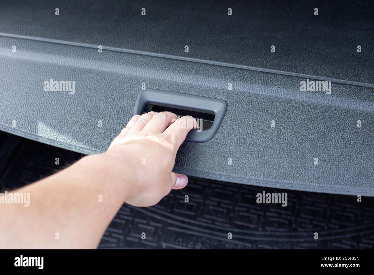 Black modern tailgate on the car, designer Stock Photo - Alamy