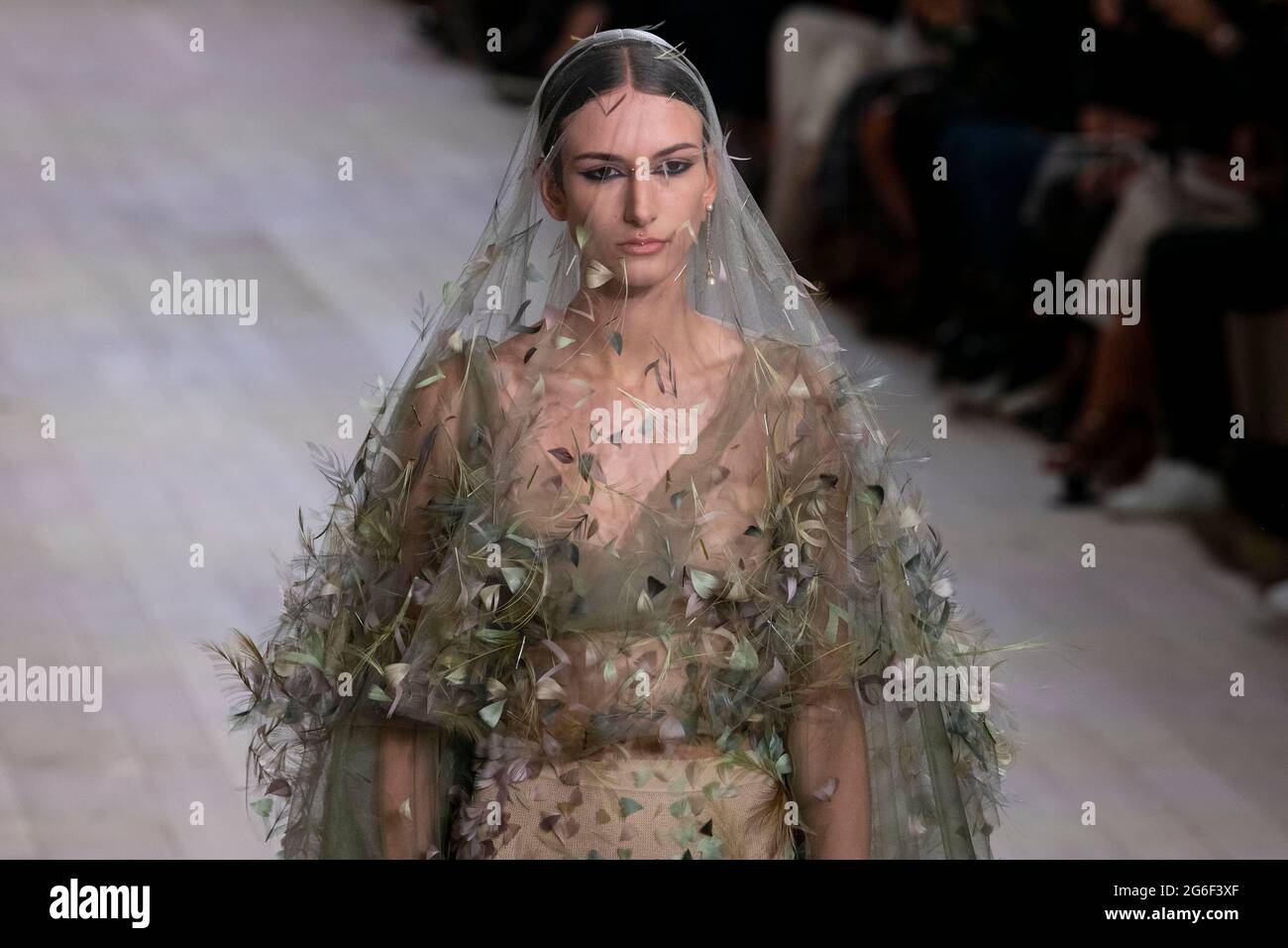 Paris, France. 05th July, 2021. Model Chai Maximus at DIOR Haute ...