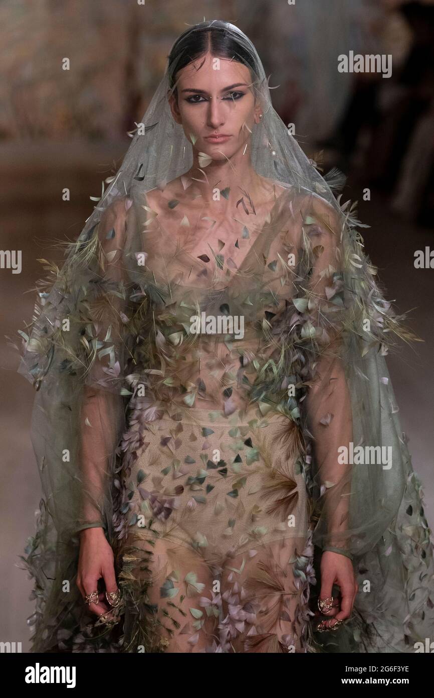 Paris, France. 05th July, 2021. Model Chai Maximus at DIOR Haute ...