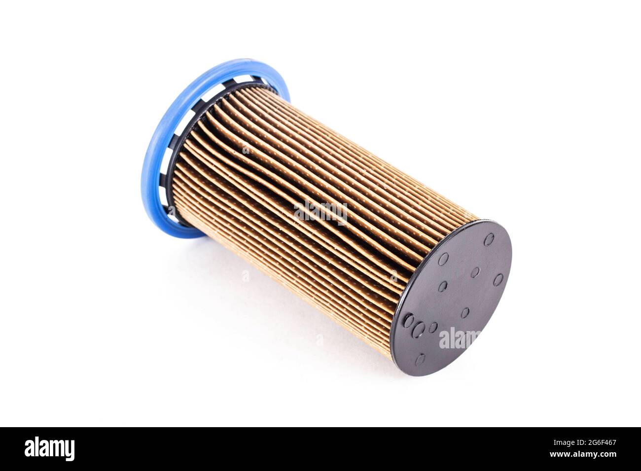 Dirty spent fuel car filter on white background, isolate. Concept of ...